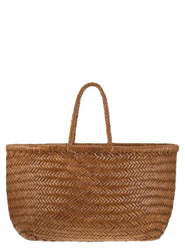 Dragon Diffusion Triple Jump Big Woven Leather Bag