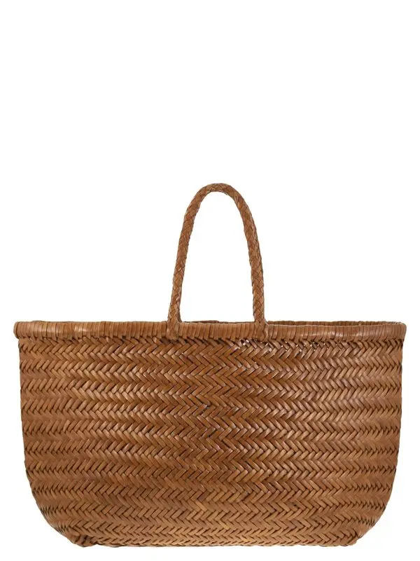 Dragon Diffusion Triple Jump Big Woven Leather Bag