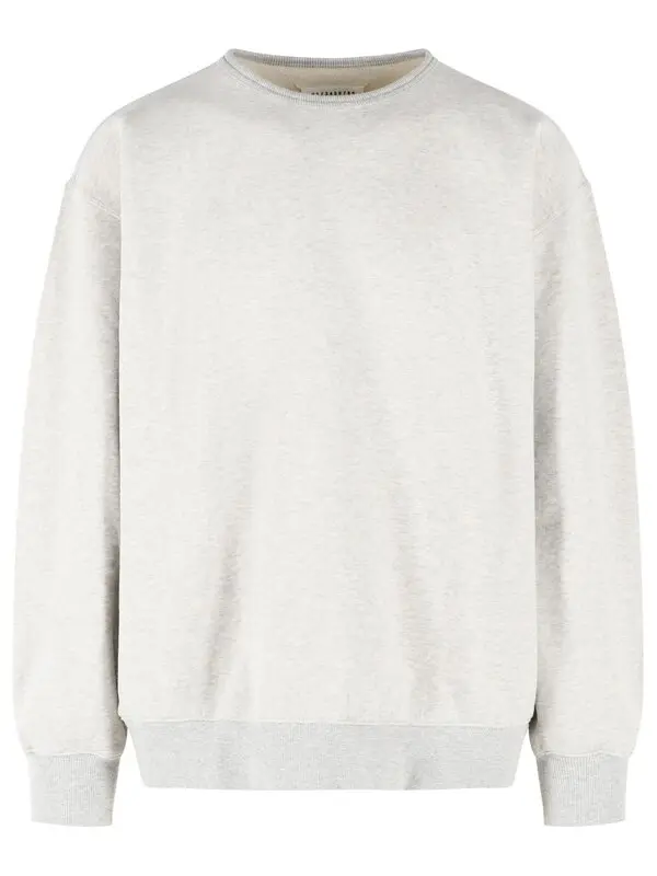 MAISON MARGIELA Ecru Cotton Sweatshirt - Gray