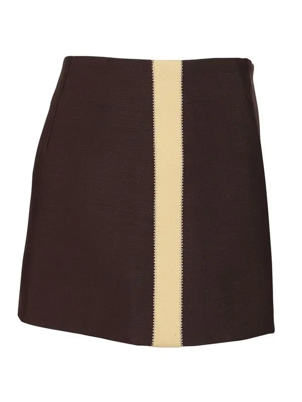 Miu Miu Sporty Mohair Miniskirt - Brown