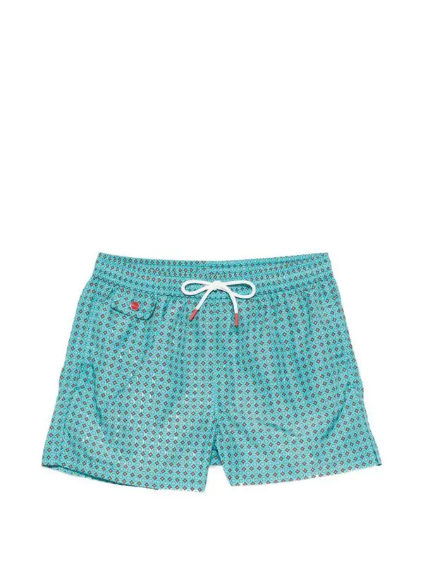 Kiton Geometric Print Swimsuit