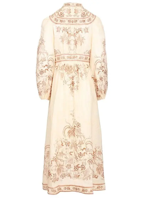 Zimmermann Indra Plunge Midi Dress