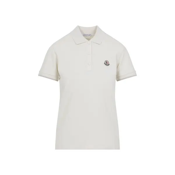 Moncler Cotton Polo With Logo Patch - Multicolor