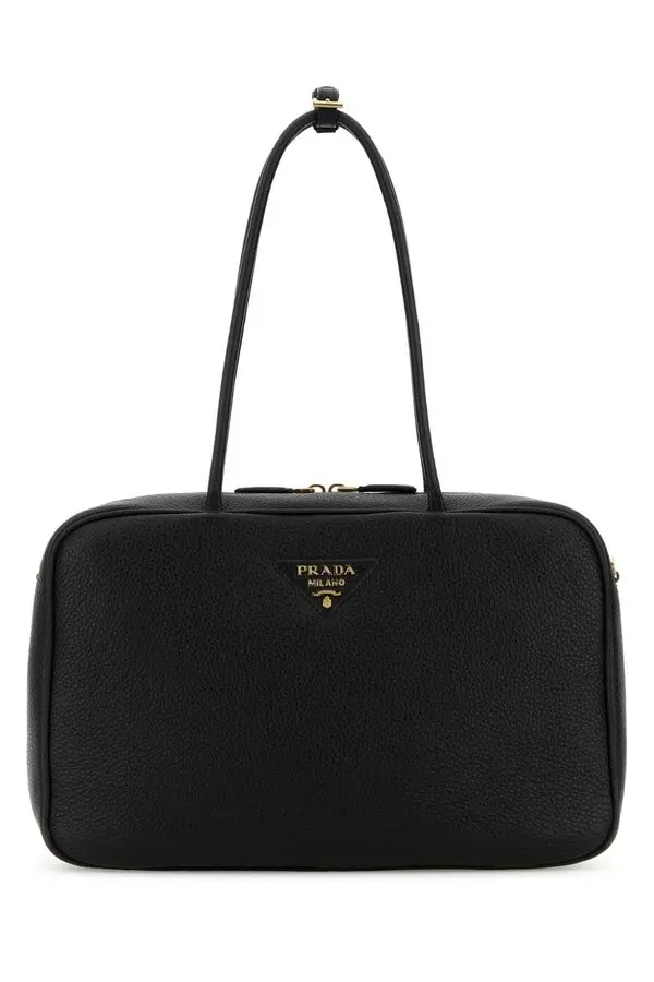 Prada Leather Shoulder Bag - Black