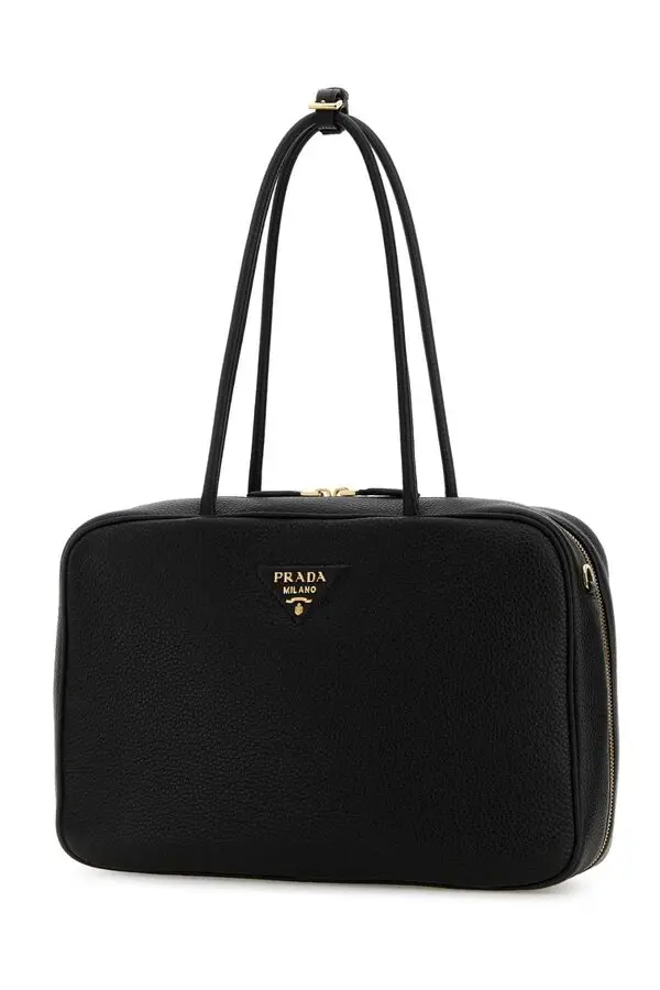 Prada Leather Shoulder Bag - Black