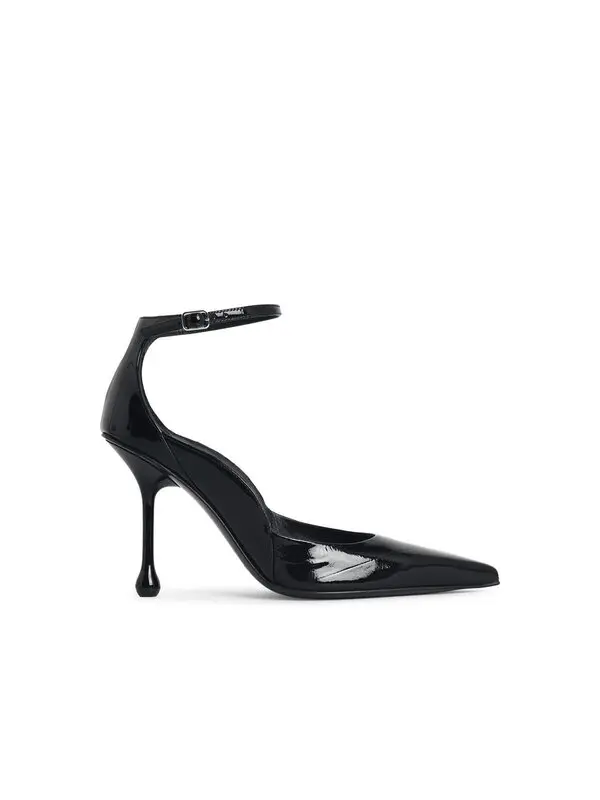 JIMMY CHOO Quinci 95 Leather Pumps - Black
