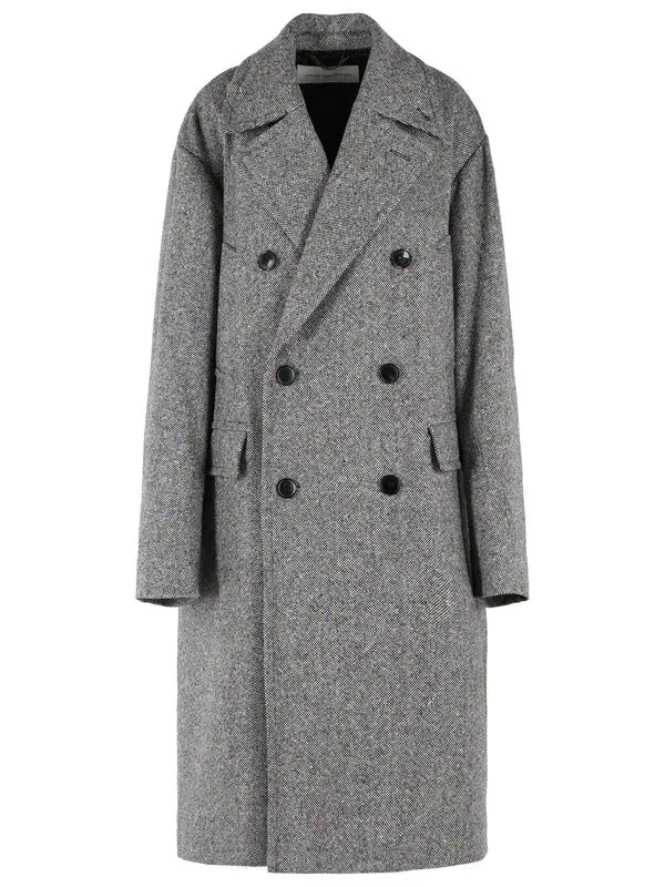 Dries Van Noten Rascott' Grey Wool Coat - Gray