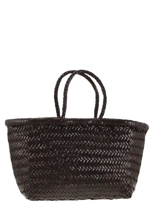 Dragon Diffusion Triple Jump Woven Leather Bag - Brown