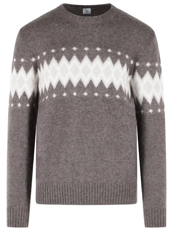 Eleventy Cashmere And Silk Blend Sweater - Brown