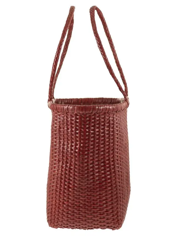 Dragon Diffusion Weave Braided Leather Bag L - Red