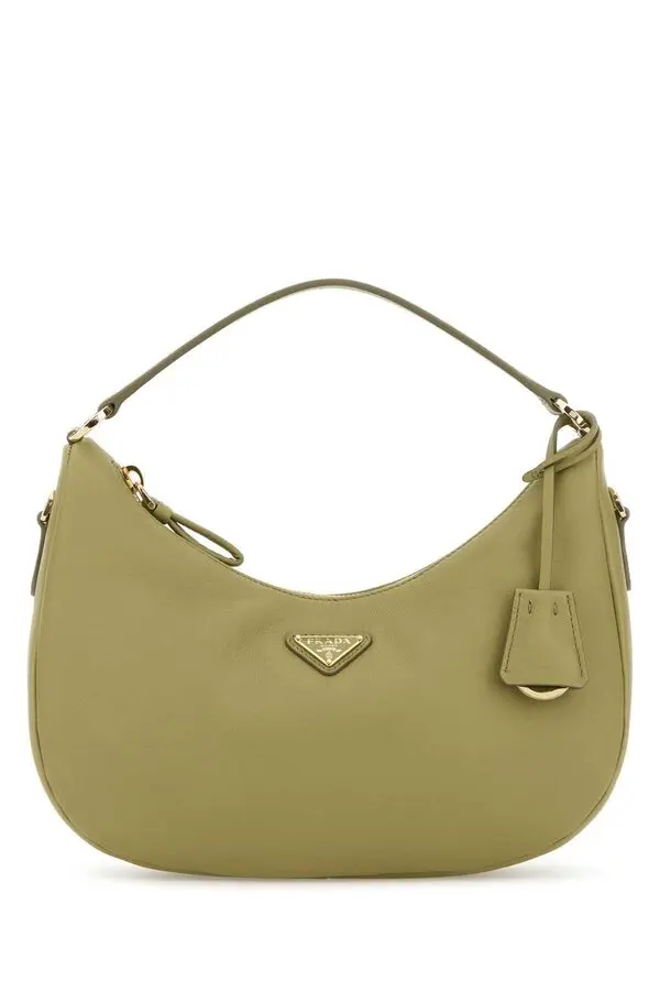 Prada Sage Leather Handbag - Green