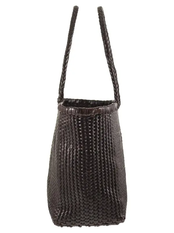 Dragon Diffusion Weave Braided Leather Bag L - Brown