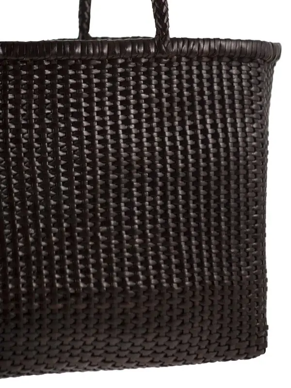 Dragon Diffusion Weave Braided Leather Bag L - Brown
