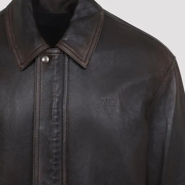 Prada Vintage Nappa Bomber Jacket - Brown
