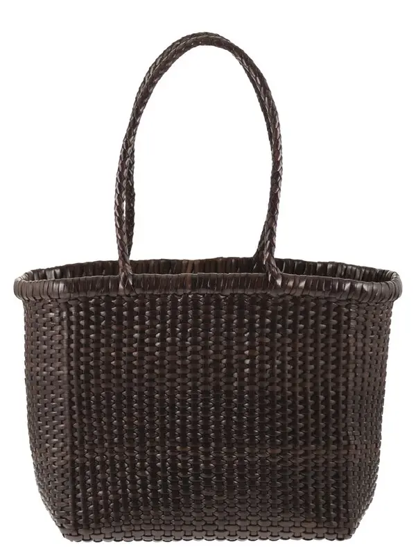 Dragon Diffusion Weave Braided Leather Bag - Brown