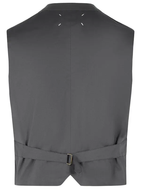 MAISON MARGIELA Grey Cotton And Silk Vest
