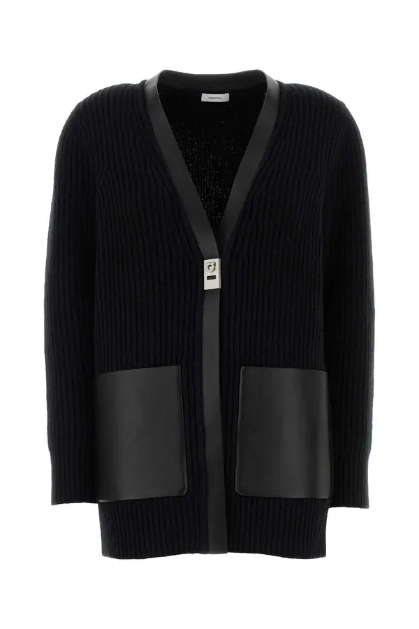 FERRAGAMO Wool Cardigan - Black