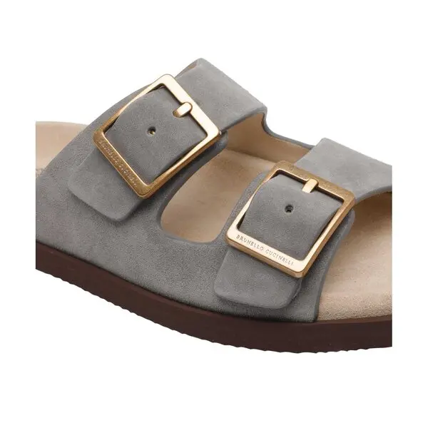 Brunello Cucinelli Suede Slides