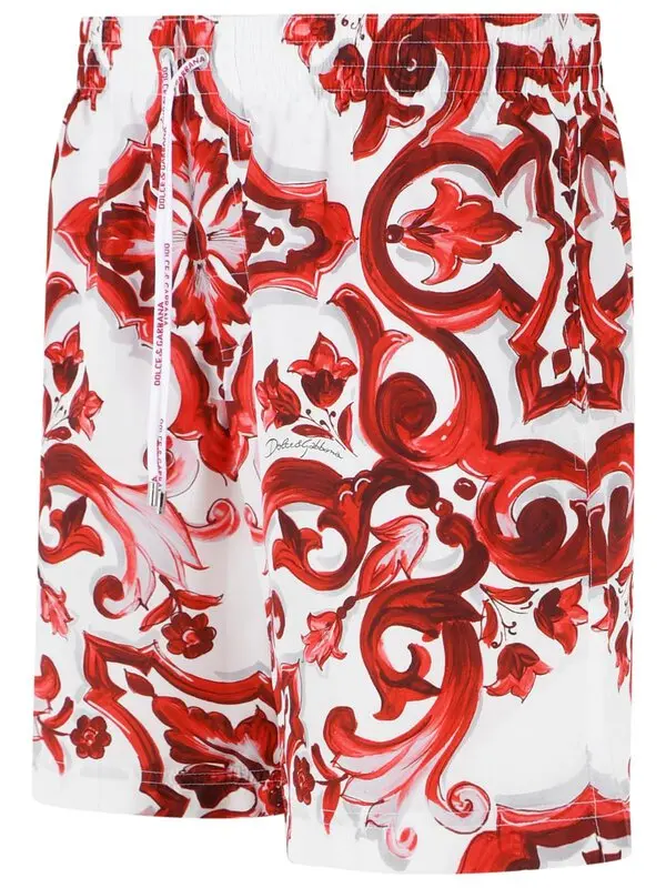 Dolce & Gabbana Maiolica' Print Polyester Medium Boxer Shorts