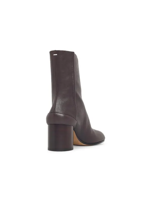 MAISON MARGIELA Tabi' Leather Ankle Boots - Brown