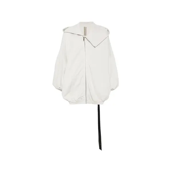 Rick Owens Asymmetric Zip Hoodie - Cream