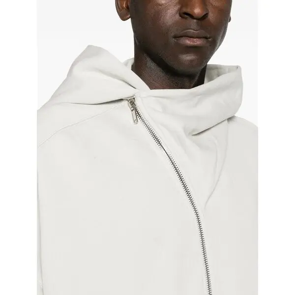 Rick Owens Asymmetric Zip Hoodie - Cream