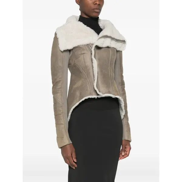 Rick Owens Grey Jackets Faux Fur & Shearling Jackets