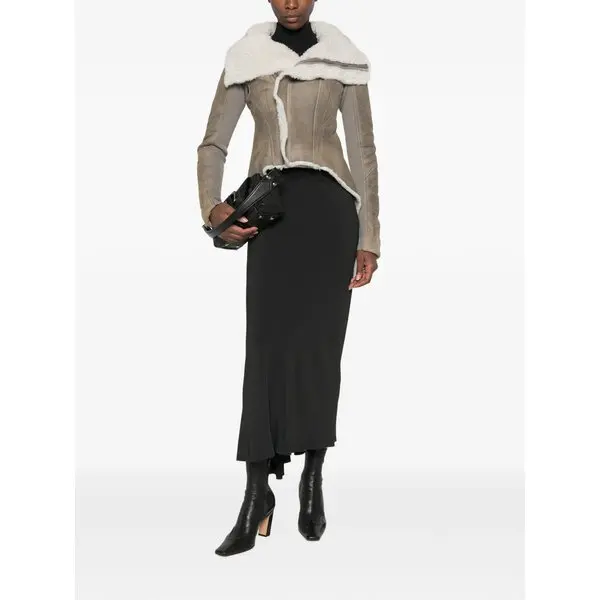 Rick Owens Grey Jackets Faux Fur & Shearling Jackets