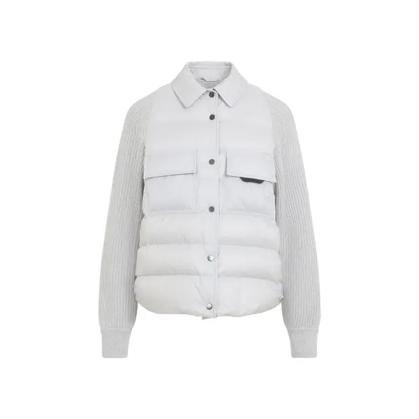 Brunello Cucinelli Hybrid Padded Jacket - Gray