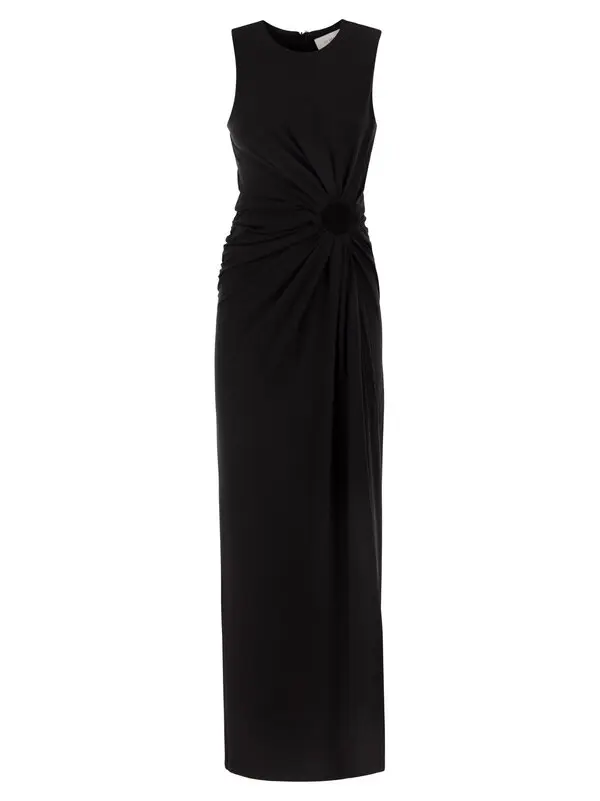 Sportmax Long Stretch Jersey Dress - Black