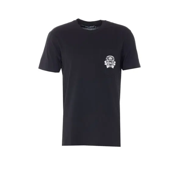 Dolce & Gabbana Dg Embroidered Logo T-shirt - Black