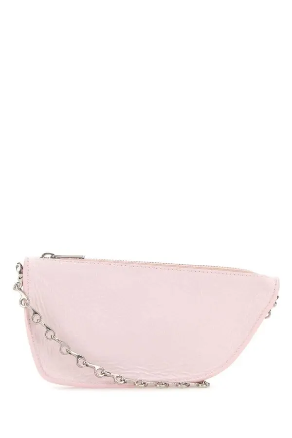 Burberry Leather Micro Shield Shoulder Bag - Pink