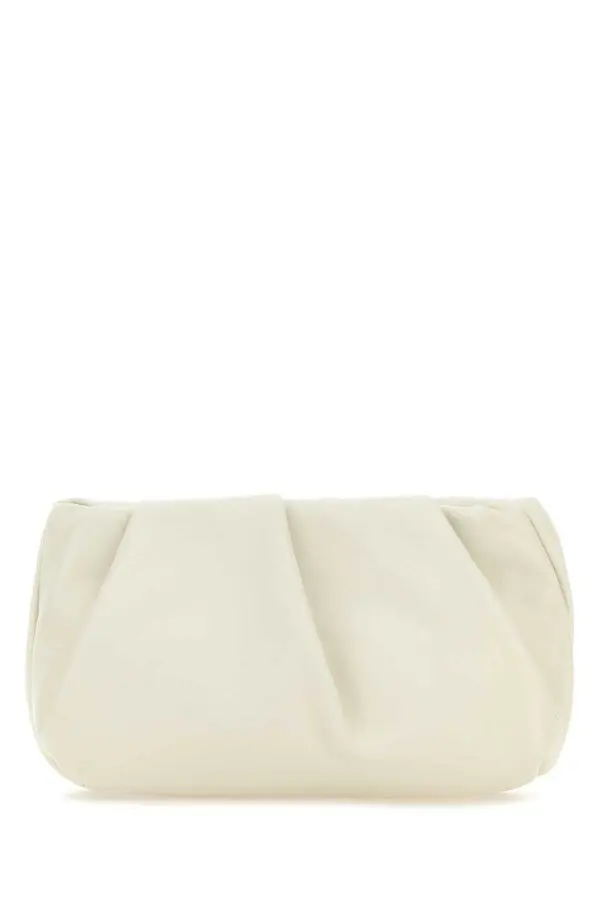 Burberry Ivory Nappa Leather Rose Clutch