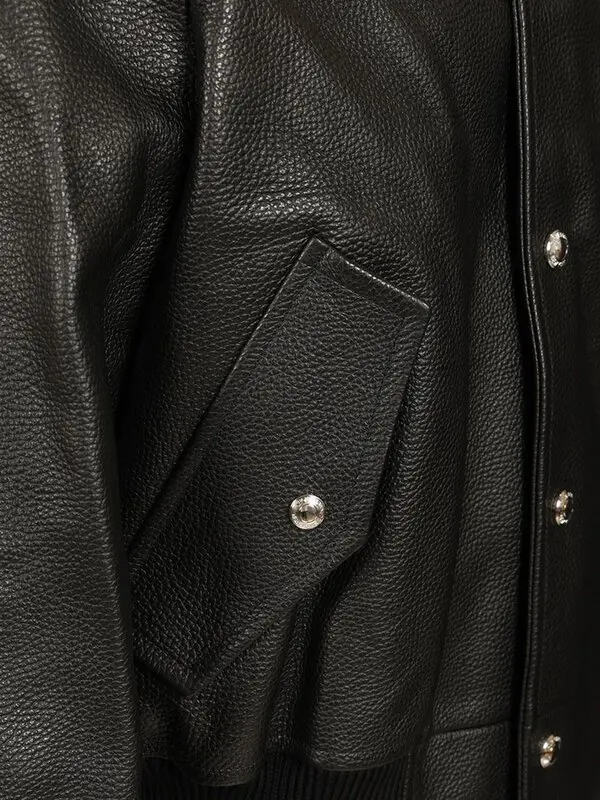 Thom Browne 4-bar Leather Bomber Jacket
