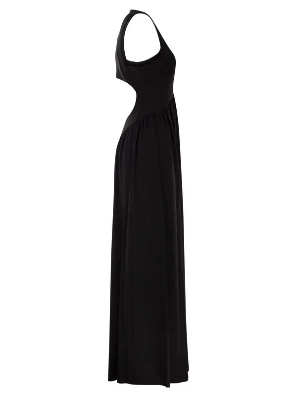 Sportmax Panino Long Stretch Jersey Dress - Black