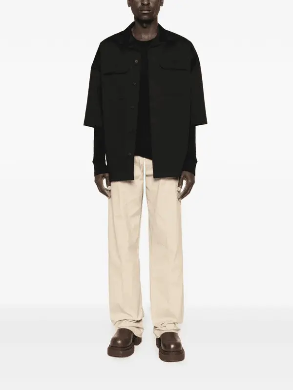 Rick Owens Shirt With Flap Pocket And Camp Collar