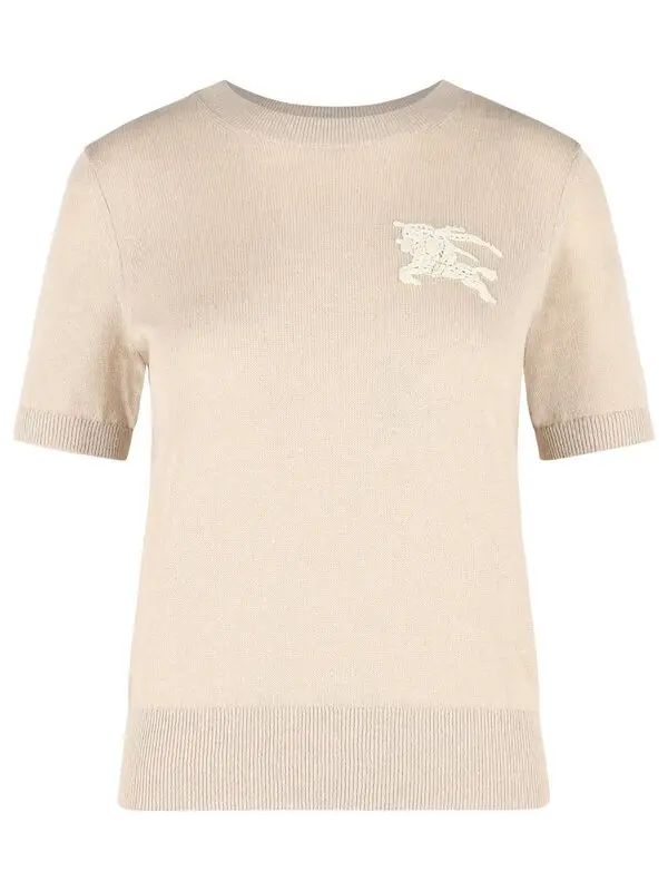 Burberry Cotton And Wool Sweater - Cream