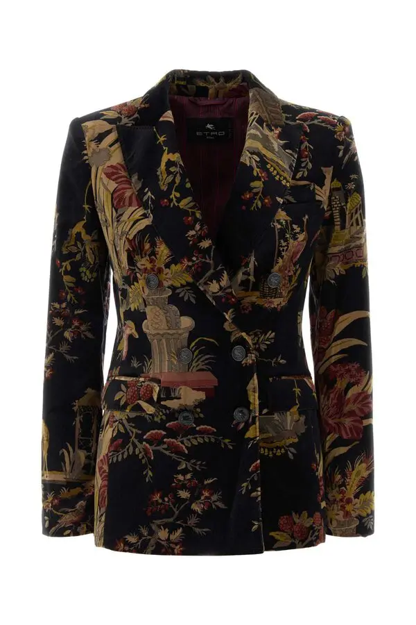 Etro Printed Velvet Blazer