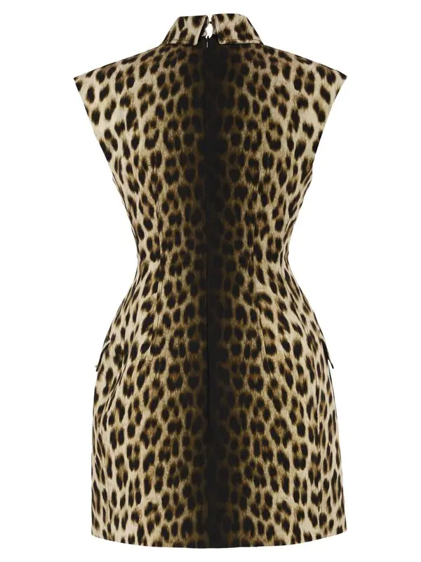 Sportmax Printed Cotton Mini Dress
