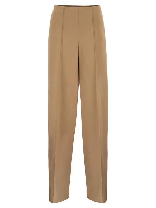 Max Mara Mxpfiacre Straight Tailored Trousers In Stretch Technical Jersey - Multicolor