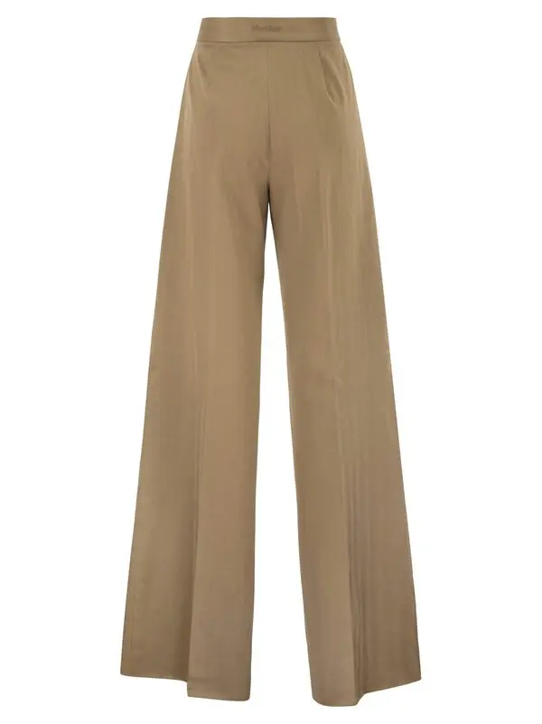 Max Mara Mxmoliato Pure Cotton Wide-leg Trousers - Multicolor