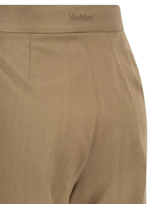 Max Mara Mxmoliato Pure Cotton Wide-leg Trousers - Multicolor