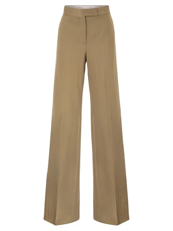 Max Mara Cotton Wide-leg Trousers - Multicolor