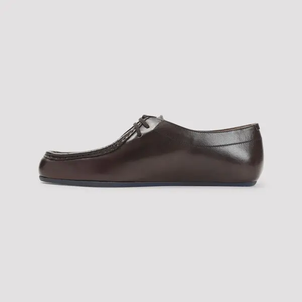 JIL SANDER Leather Lace-up Shoes - Brown