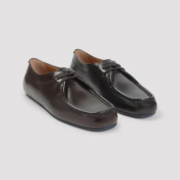 JIL SANDER Leather Lace-up Shoes - Brown