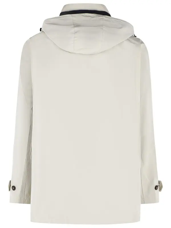 FAY Morning' Microfaille Parka In Beige Cotton Blend