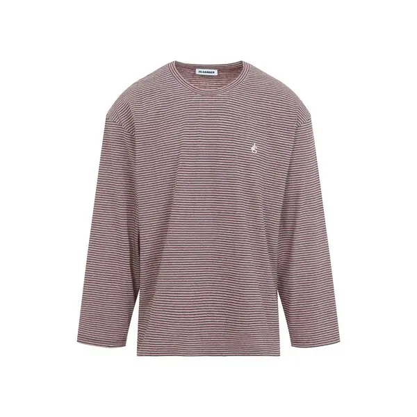 JIL SANDER Striped Long-sleeve T-shirt - Red
