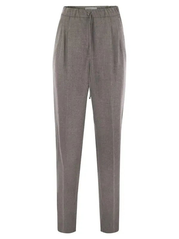 Max Mara Gatti Cashmere Drawstring Trousers - Gray