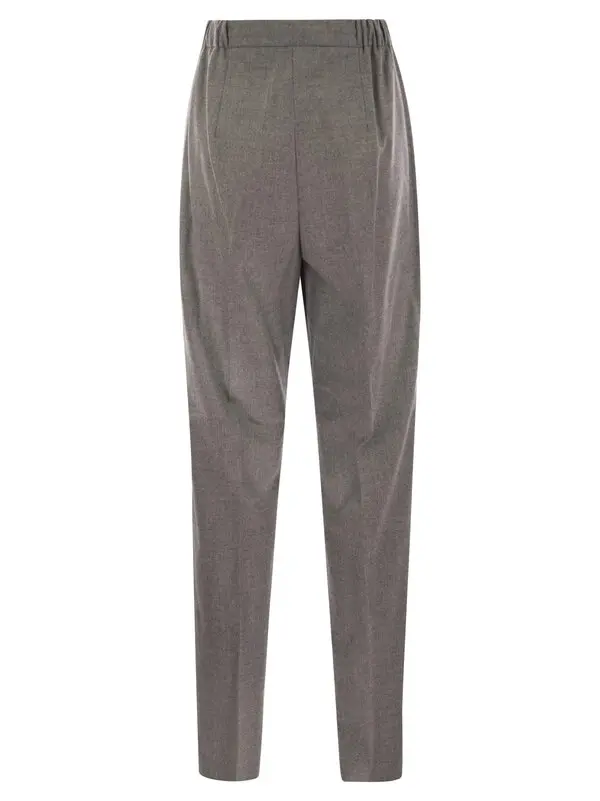 Max Mara Cashmere Drawstring Trousers - Gray