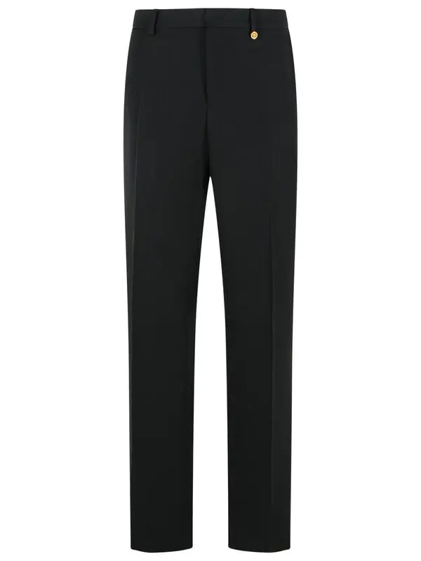 Versace Virgin Wool Trousers - Black